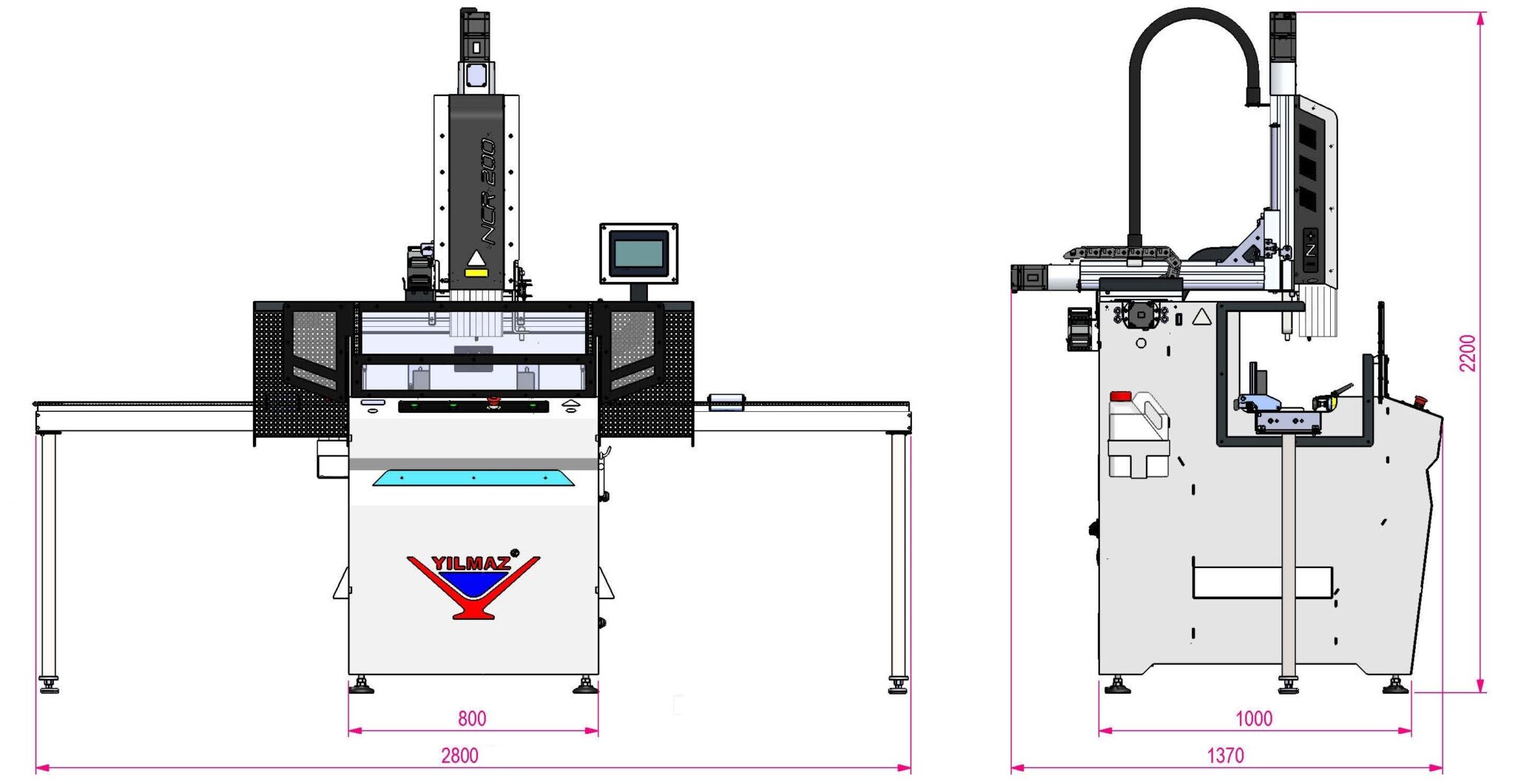 NCR 200 - 3 Axis CNC Router - Luna Machinery